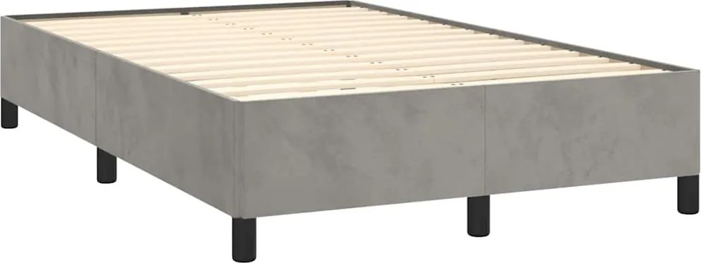 Box spring postel s matrací světle šedá 120x190 cm samet 3270481