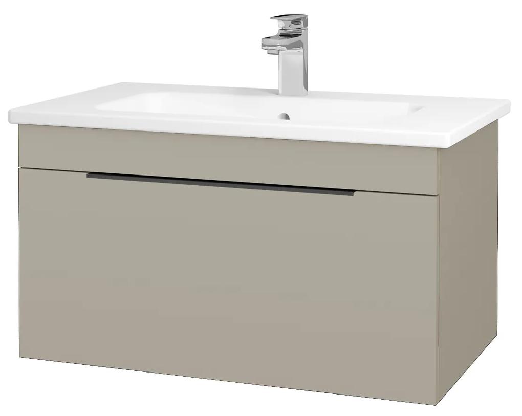 Dřevojas Koupelnová skříň ASTON SZZ 80 Varianta: N01 Bílá lesk / Úchytka T02 / D01 Beton