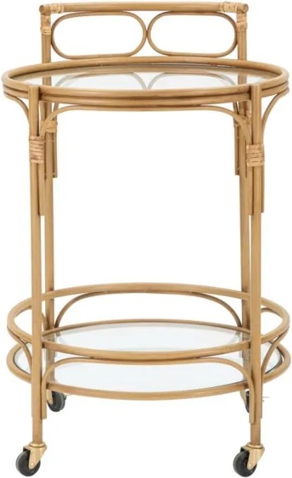 Designový servírovací vozík Gennipha 51 cm hnědý