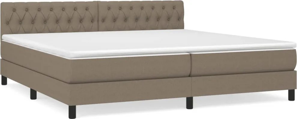 Box spring postel s matrací taupe 200x200 cm textil 3140325