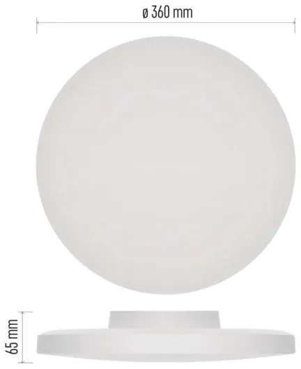 LED Koupelnové stropní svítidlo LED/18W/230V 3000/4000/5700K IP55 bílá