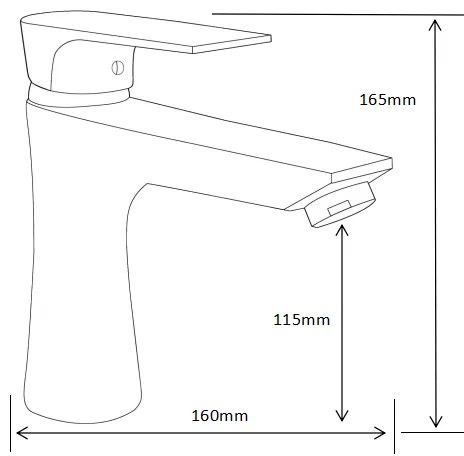 Mexen AXEL - Umyvadlová baterie, Černá,73800-70