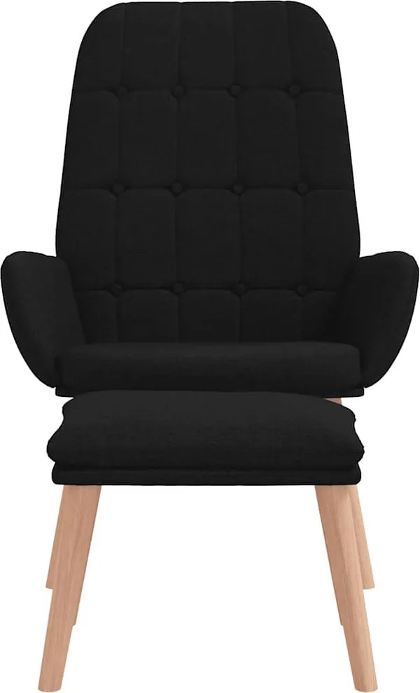 Relaxační křeslo s podnožkou černé textil 3315153