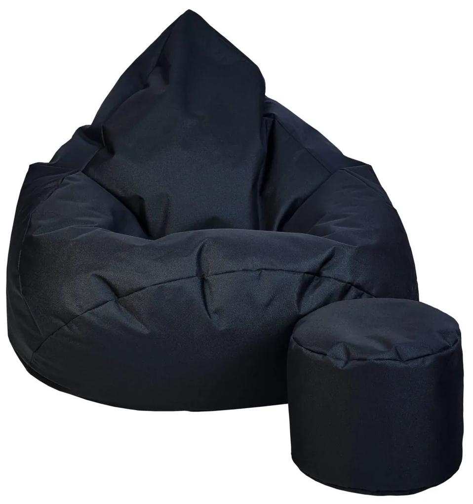 Supplies sedací vak OUTDOOR RELAX nesnímatelný potah - polyester v černé barvě