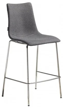 Scab Barová židle ZEBRA POP čalouněná Barva podnože chromová podnož HODNOTY čalounění Scab Fabric 28 - šedá látka 2555, 2556