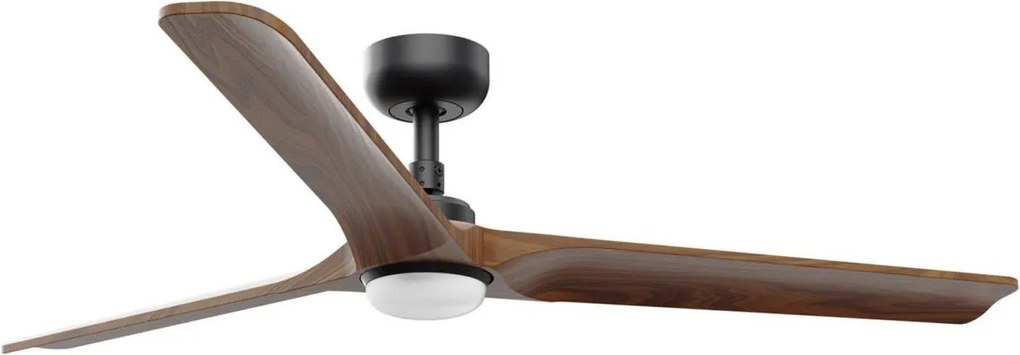 FARO 33809-1TW HEYWOOD L LED stropní ventilátor, černá/tmavé dřevo s DC motorem - FARO