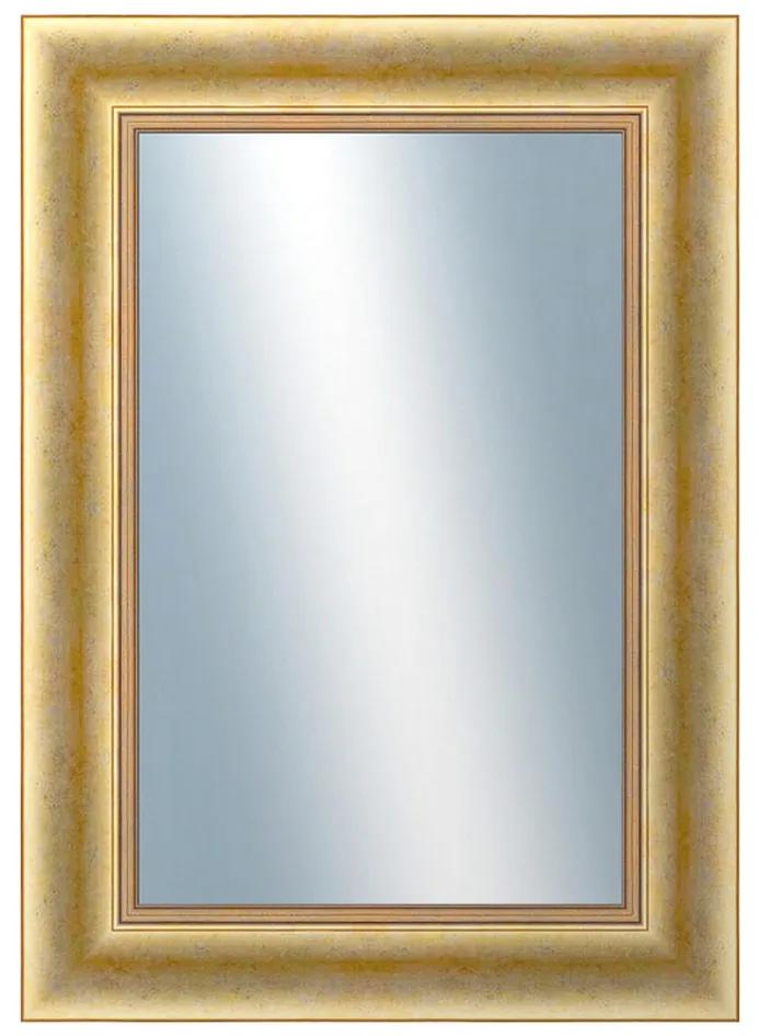 DANTIK - Zarámované zrcadlo - rozměr s rámem cca 50x70 cm z lišty KŘÍDLO velké zlaté patina (2772)