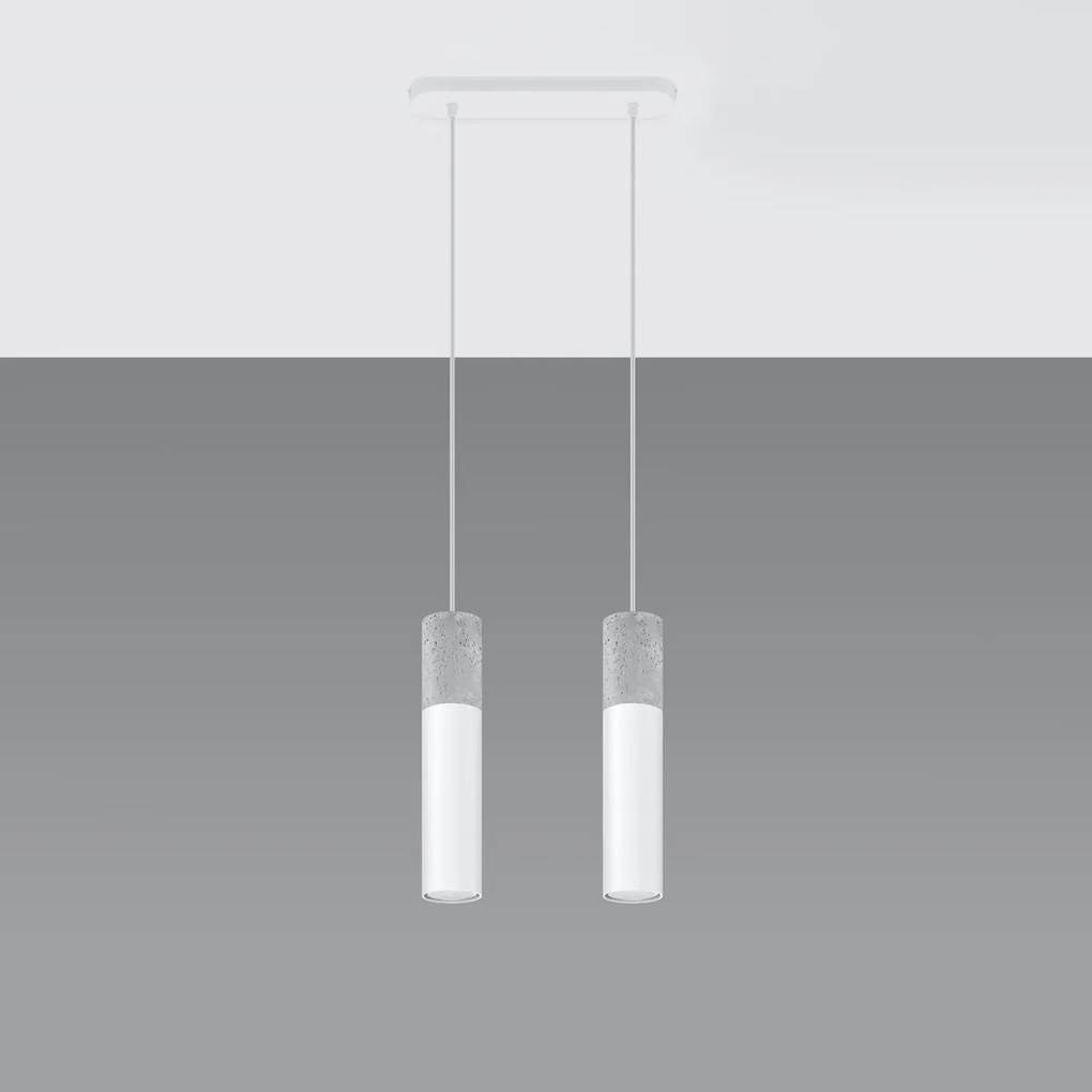 Sollux Lighting Závěsné svítidlo BORGIO 2 bílé