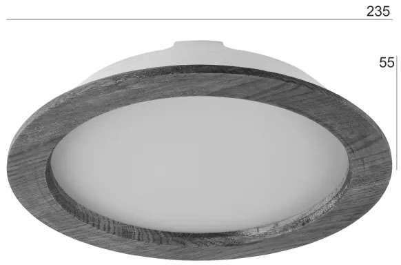 LED Podhledové svítidlo WOODY SPOT LED/23,5W/230V 4000K dub pr. 23,5 cm