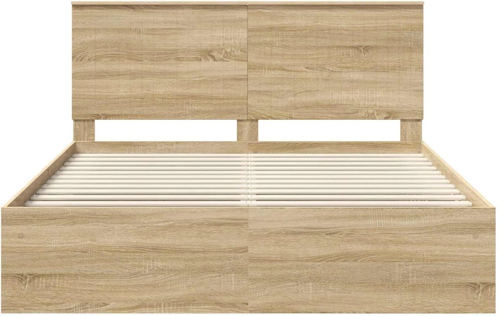 Rám postele s čelo Sonoma 160 x 200 cm Masivní borové dřevo 3410985