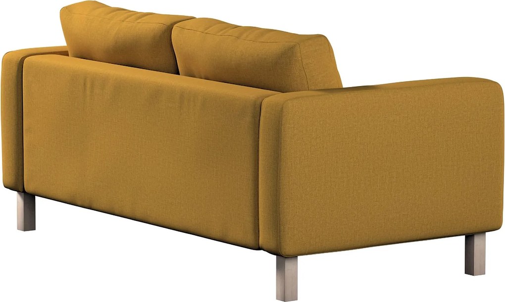 Potah na pohovku IKEA Karlstad 2-místná, nerozkládací, krátký barva žlutá látka pletený vzor