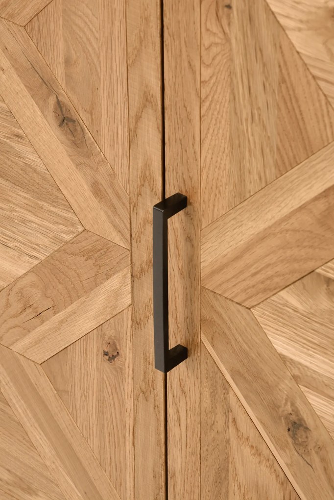 Komoda Indus 117 cm z masivu dub přírodní/grafit