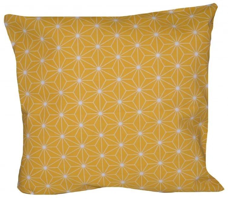 Vesna | Povlak na polštář Maze yellow 40x40 cm