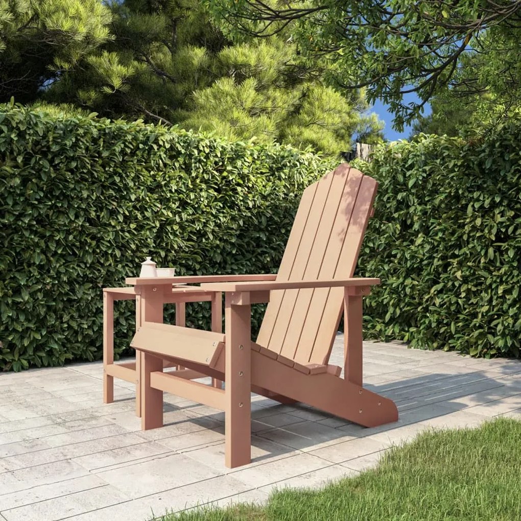Zahradní křeslo Adirondack HDPE hnědé 318639