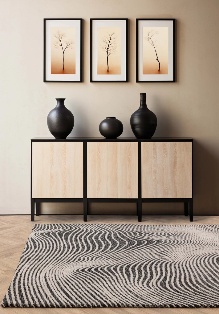 Tribeca Design Kusový koberec Arone Magnitude Black Rozměry: 120x170 cm