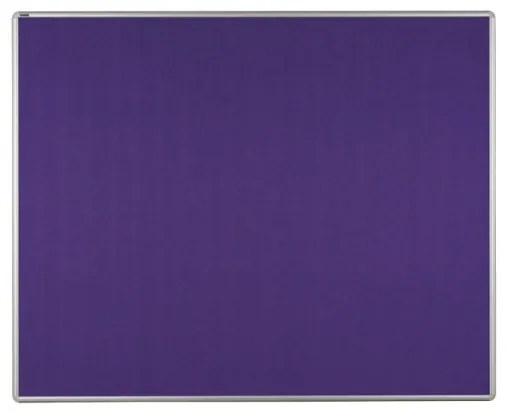 Textilní nástěnka ekoTAB v hliníkovém rámu, 1500 x 1200 mm, fialová