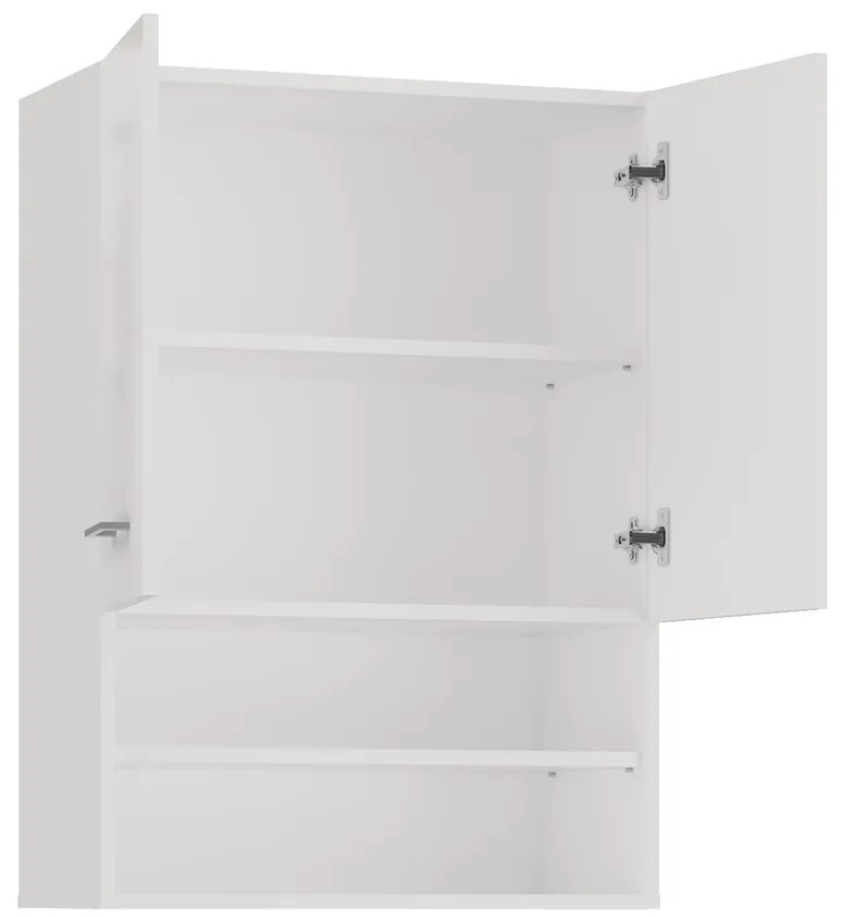 Závěsná skříňka nad pračku POLA MINI DK bílá/bílý lesk