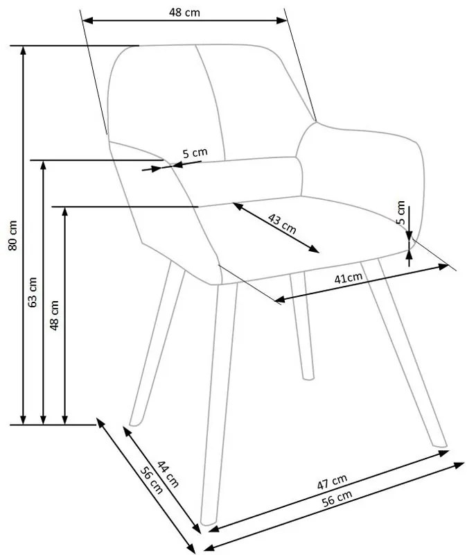 Jídelní židle K283 Halmar Béžová