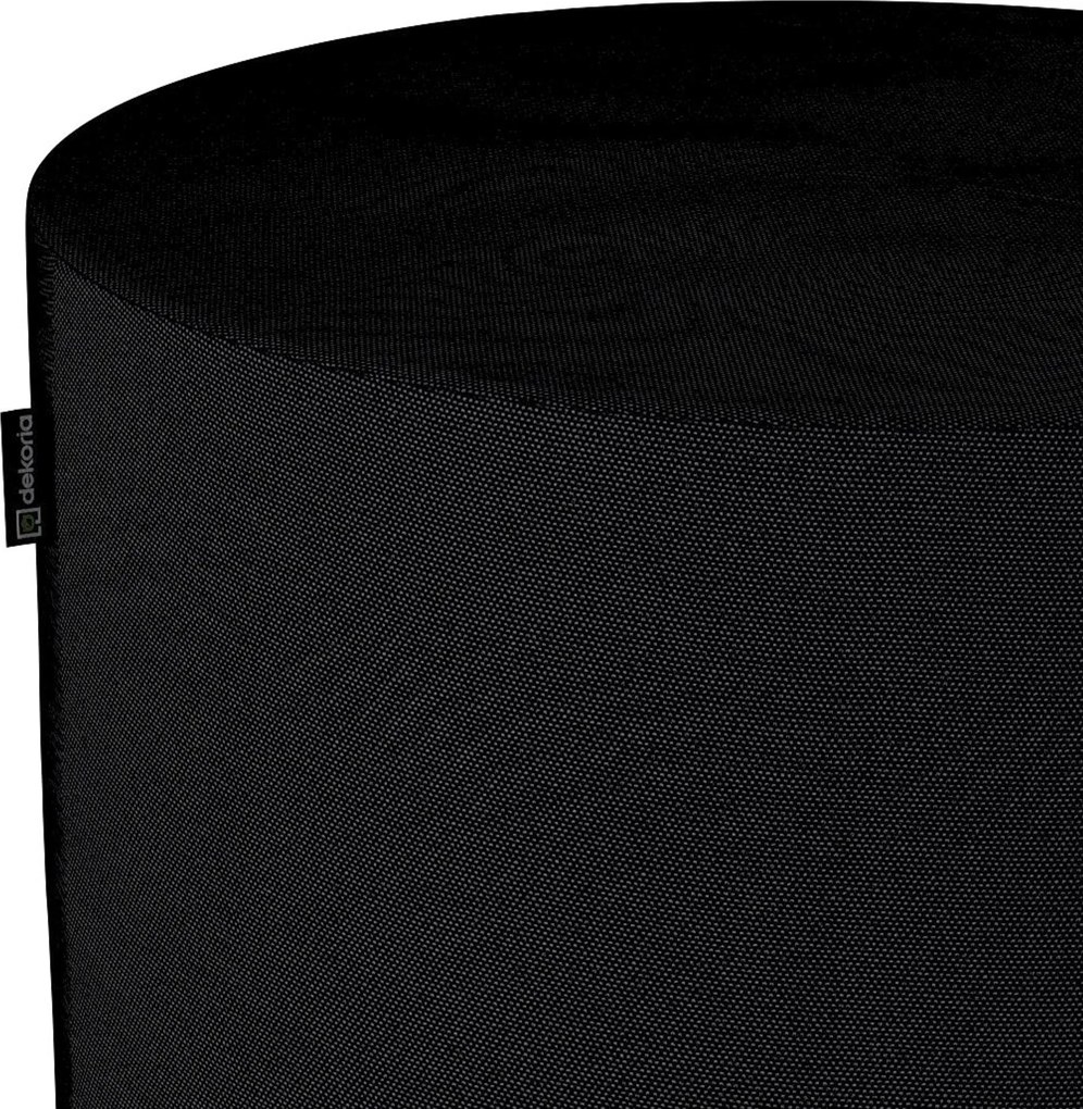 Sedák Barrel- válec pevný barva černá látka pletený vzor