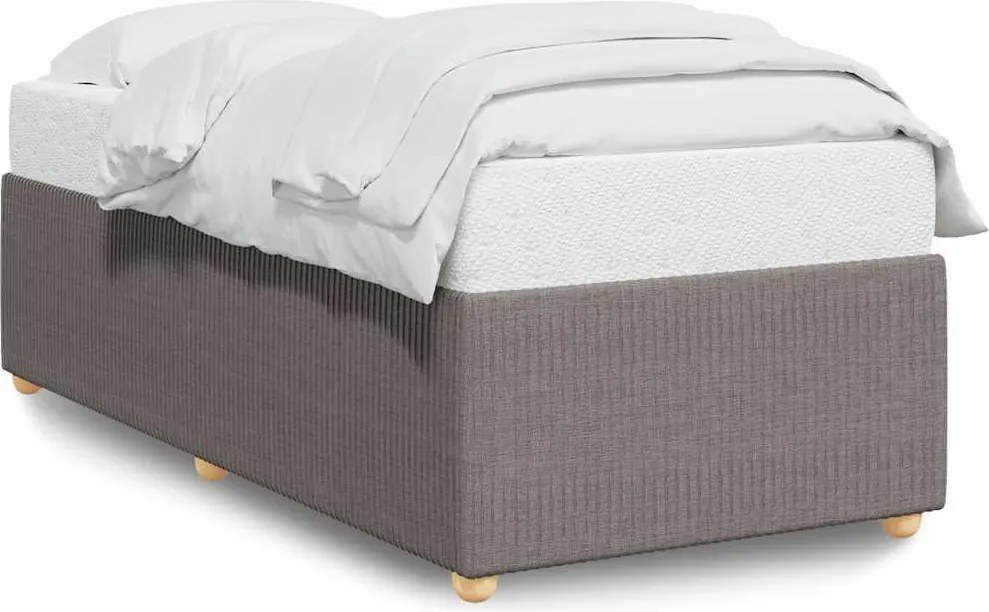 Rám postele bez matrace taupe 100 x 200 cm textil 3284918