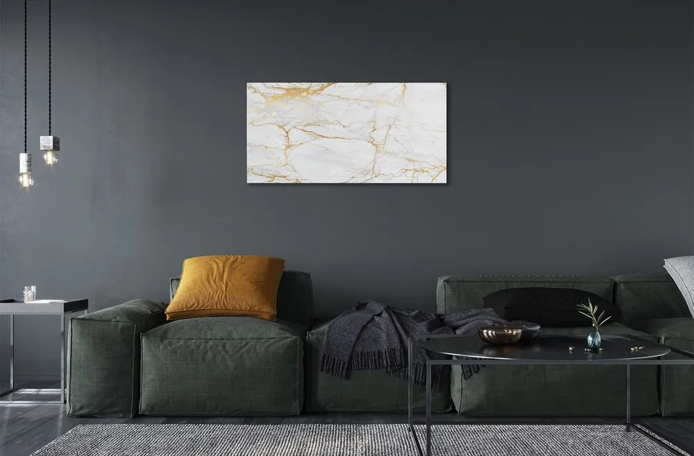 Obraz na skle Marble kamenná zeď 125x50 cm