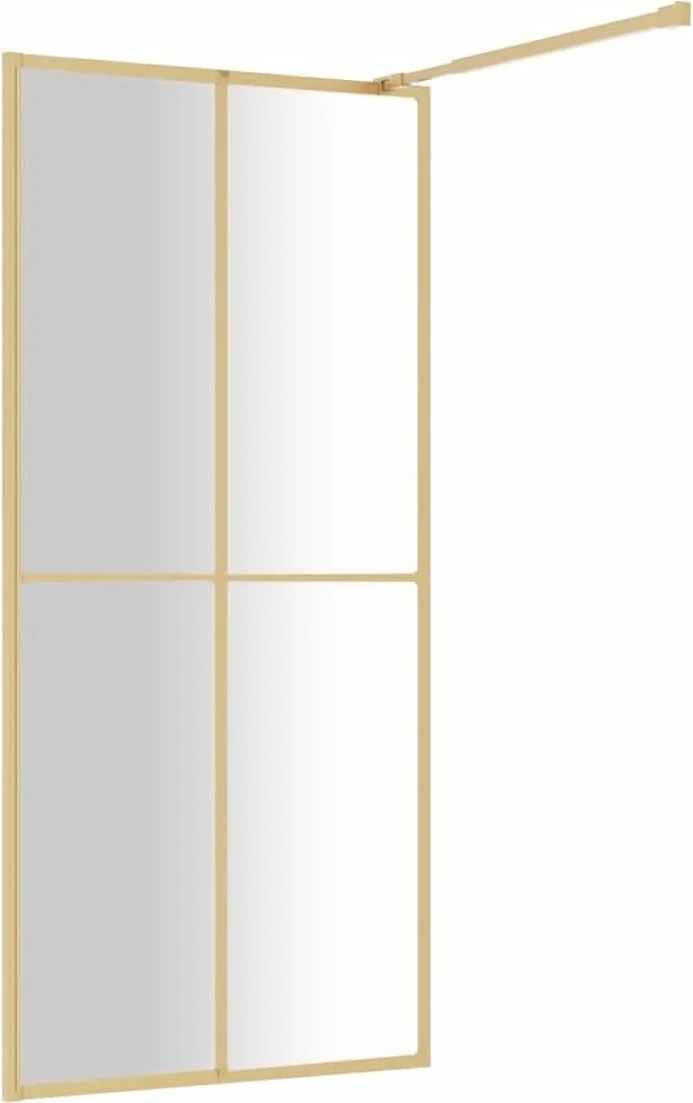 Zástěna do průchozí sprchy čiré ESG sklo zlatá 80 x 195 cm 154943