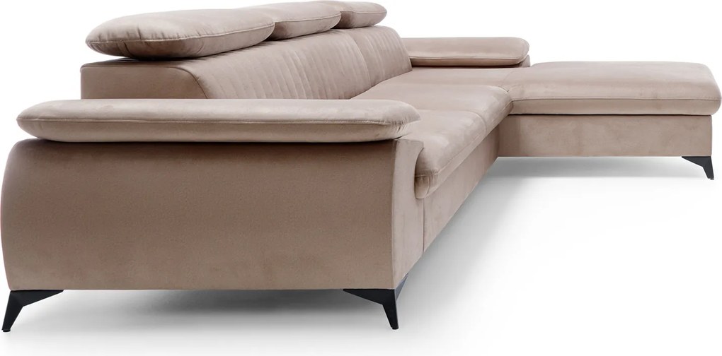 Rohová rozkládací sedací souprava do L BRESCIA, 280 cm, s úložným prostorem Roh pohovky: Pravý roh, Barva látky: Cihlově hnědá (Monolith 63)