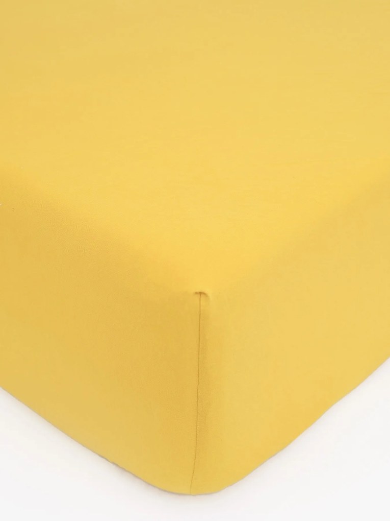 MK Lůžkoviny Jersey prostěradlo do postýlky Classic 60 × 120 cm - hořčicová