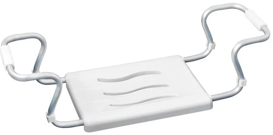 | WENKO 17930100-Sedátko do vany SECURA 26x18 cm bílá/stříbrná | 17930100