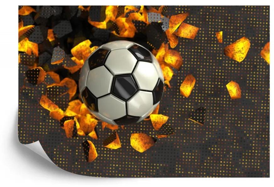Fototapeta Fotbalový 3D Sportovní Míč Omyvatelný vlies 135x90