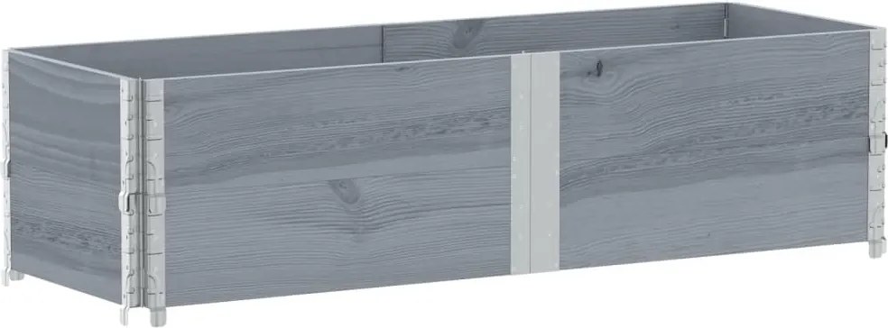 Zahradní truhlík šedý 150x50 cm masivní borové dřevo 3295409