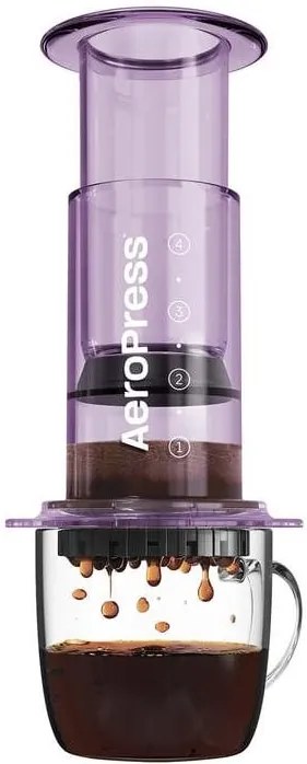 Ruční kávovar aeropress clear purple