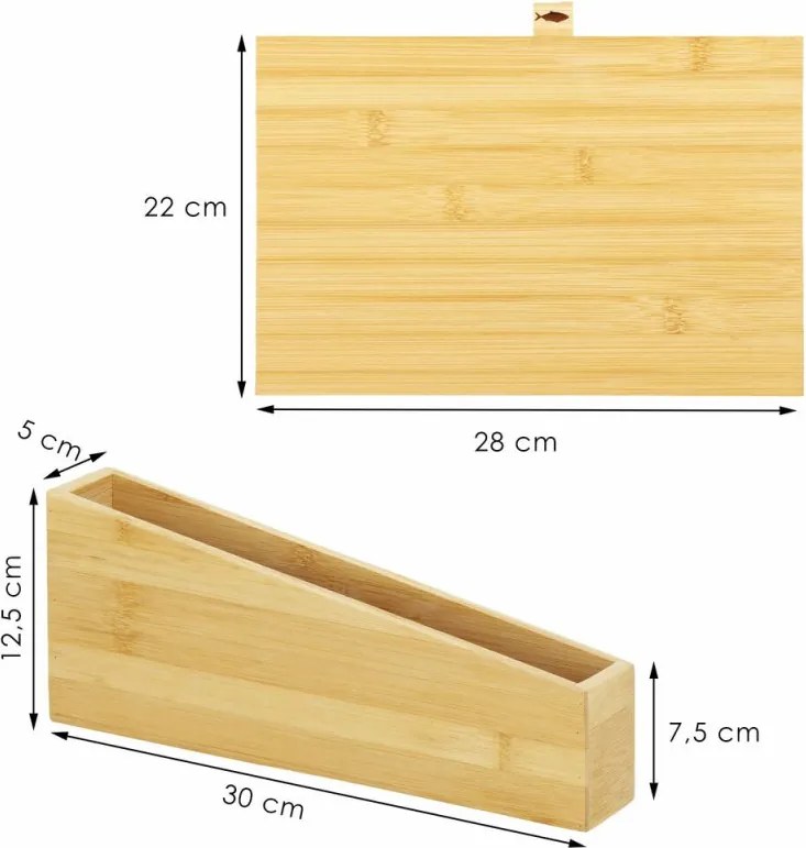 Kuchyňská prkénka ve stojanu sada 4ks, bambus SPRINGOS KI0109