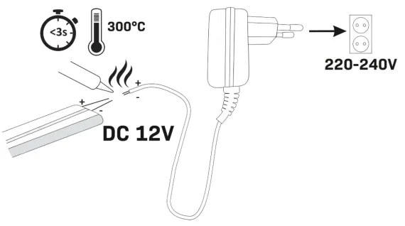 LED Pásek NEON 5 m LED/27W/12V IP65 modrá