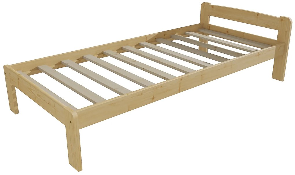 Vomaks Jednolůžková postel VMK009A Rozměr: 80 x 200 cm, Barva: surové dřevo