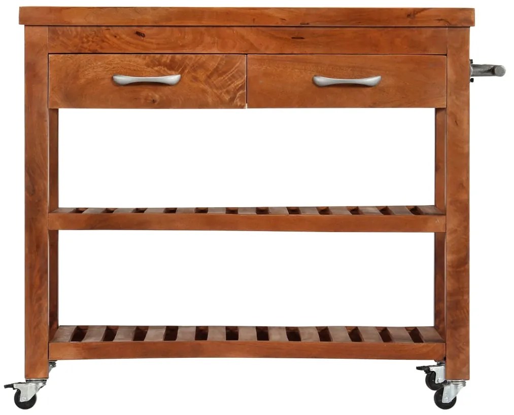 Kuchyňský vozík 100 x 48 x 89 cm masivní akáciové dřevo 282753
