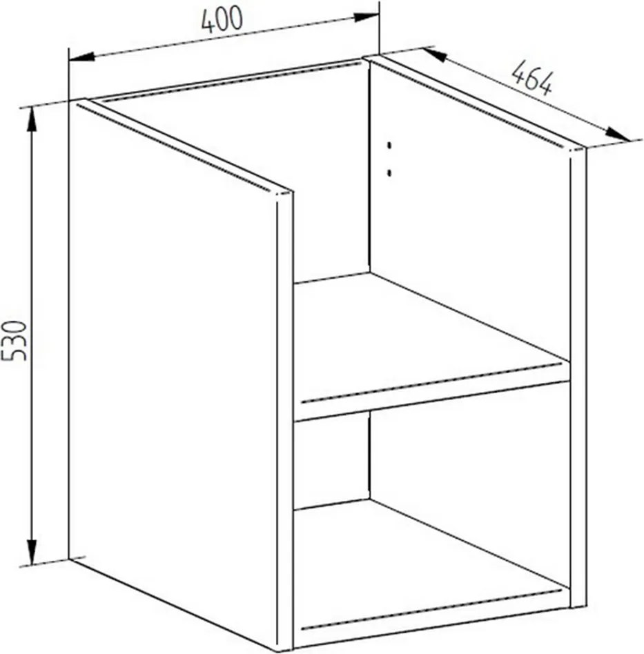 Mereo Mereo, Aira, koupelnová skříňka 40 cm, spodní, bílá, dub, CN715S