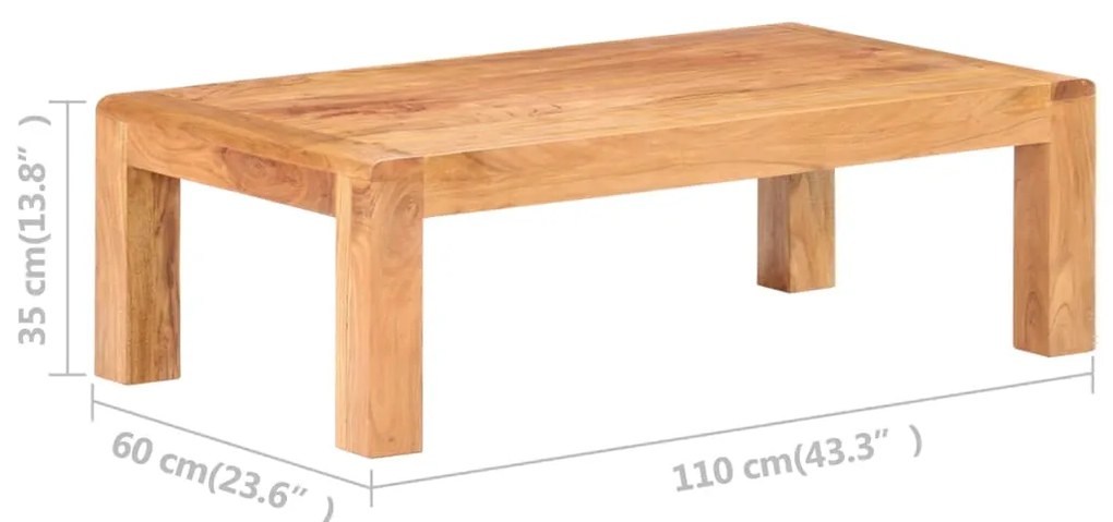 vidaXL Marketos Konferenční stolek 110 x 60 x 35 cm akácie s medovým povrchem