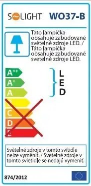 Solight WO37-B LED stolní lampička stmívatelná / 12W / volba teploty s