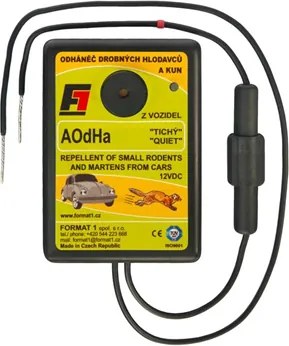 Odpuzovač myší a kun FORMAT AOdHa tichý, 12V plašič kun z auta