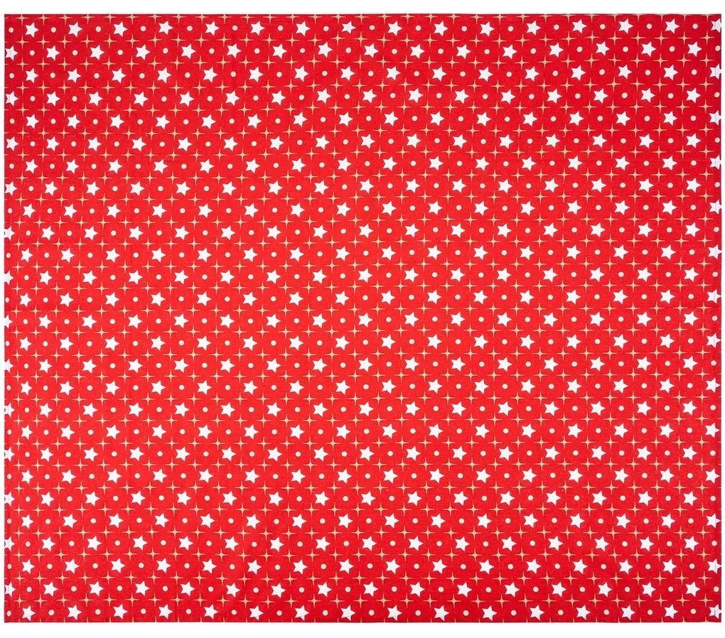 Trade Concept Vánoční ubrus Hvězdičky červená, 140 x 120 cm