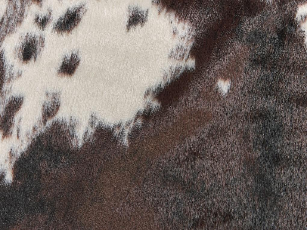 Koberec z umělé hovězí kůže 130 x 170 cm hnědý / bílý BOGONG Beliani
