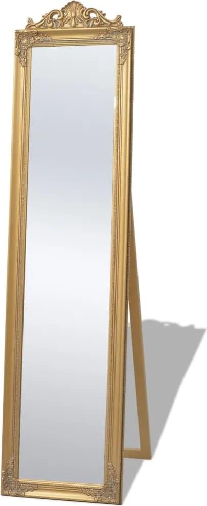 vidaXL Volně stojící zrcadlo barokní styl 160 x 40 cm [243692] Barva: Černá