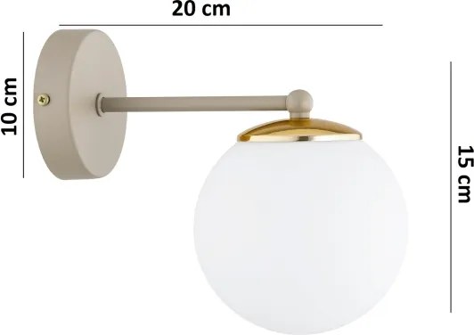 BRILAGI - Nástěnná lampa MILO ECRU 1xE27/60W/230V béžová/zlatá