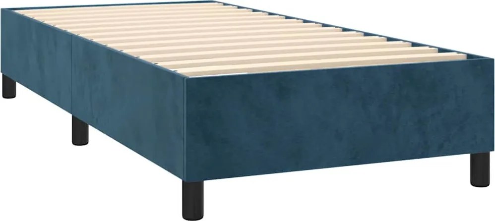 Box spring postel s matrací tmavě modrá 80 x 200 cm samet 3137993