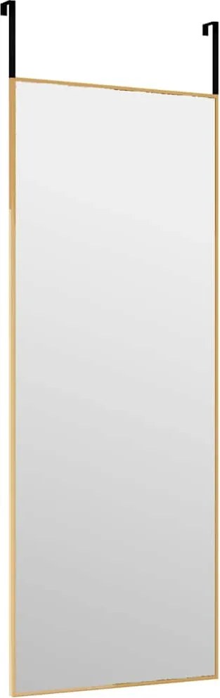 Zrcadlo na dveře zlaté 30 x 80 cm sklo a hliník 327413