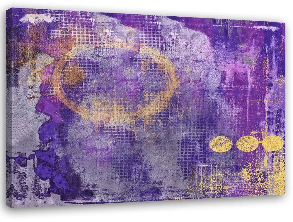 Gario Obraz na plátně Fialové a zlaté vzory - Andrea Haase Rozměry: 60 x 40 cm