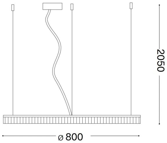 Ideal Lux - LED Lustr na lanku CROWN LED/42W/230V 3000K pr. 80 cm CRI 90 mosaz