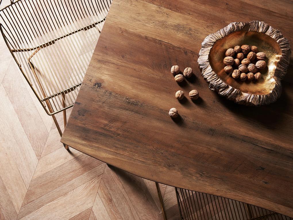 Jídelní stůl 160 x 90 cm tmavé dřevo WITNEY Beliani
