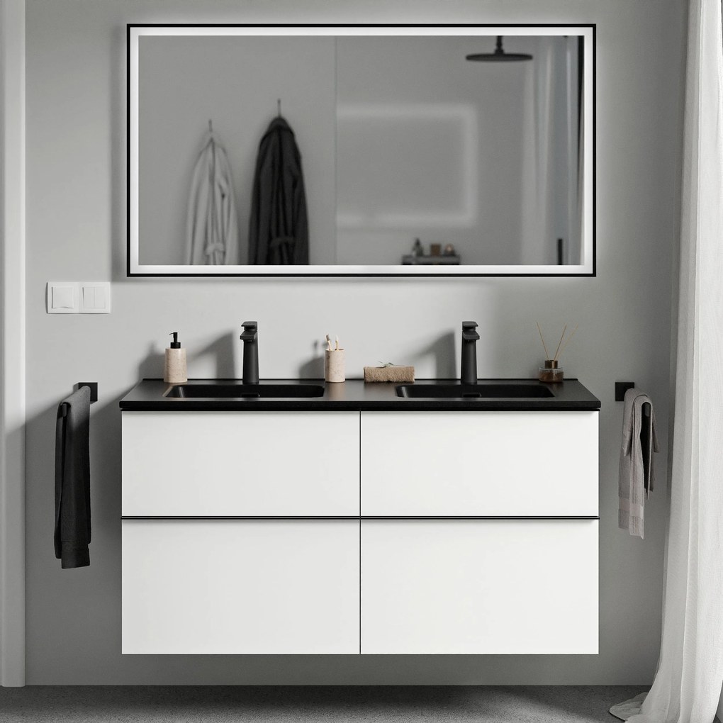 Koupelnová skříňka s dvojumyvadlem LAVOA 120 cm